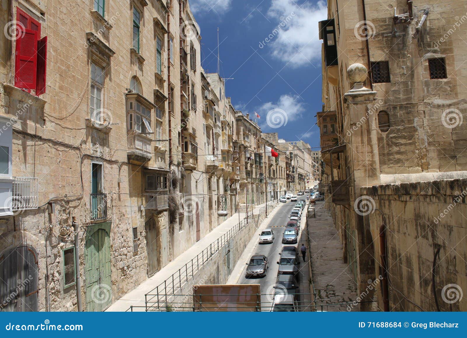 Valetta old street stock photo. Image of ancient, port - 71688684