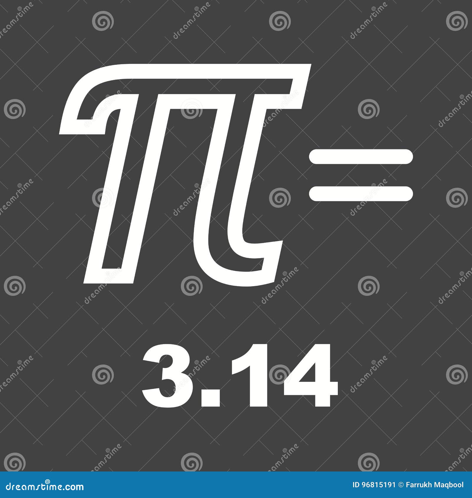 Valeur de pi illustration stock. Illustration du concept - 96815191