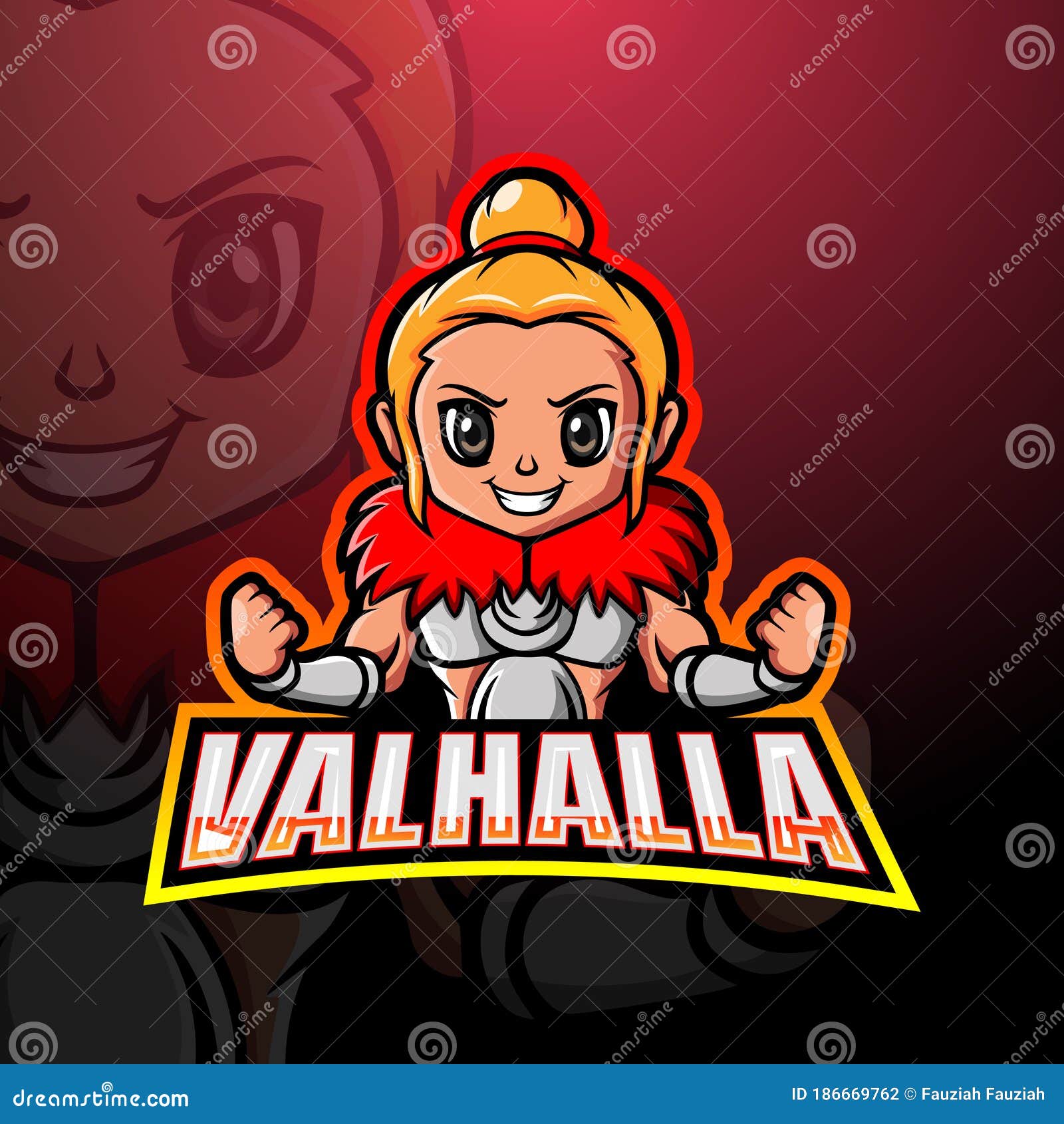 Valhalla Mascot Esport Logo Design Stock Vector - Illustration of ...