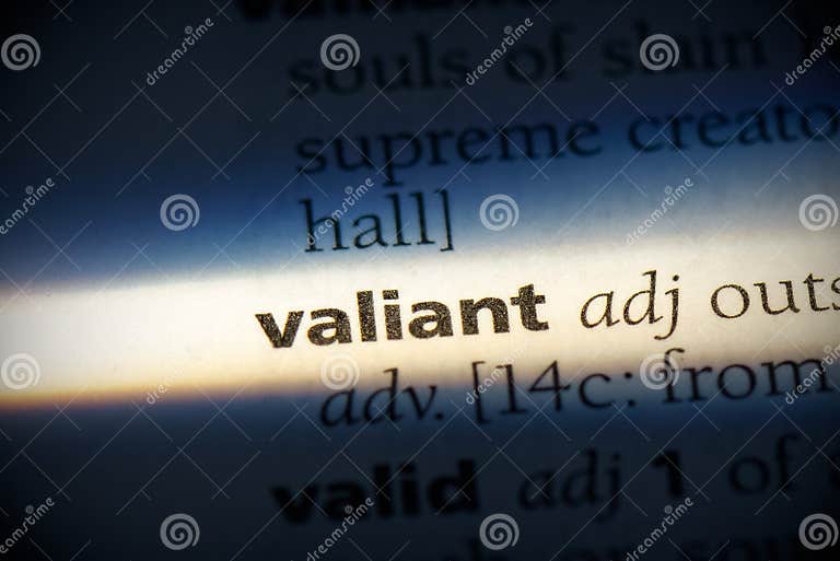 Valiant stock image. Image of meaning, book, page, english - 161575731
