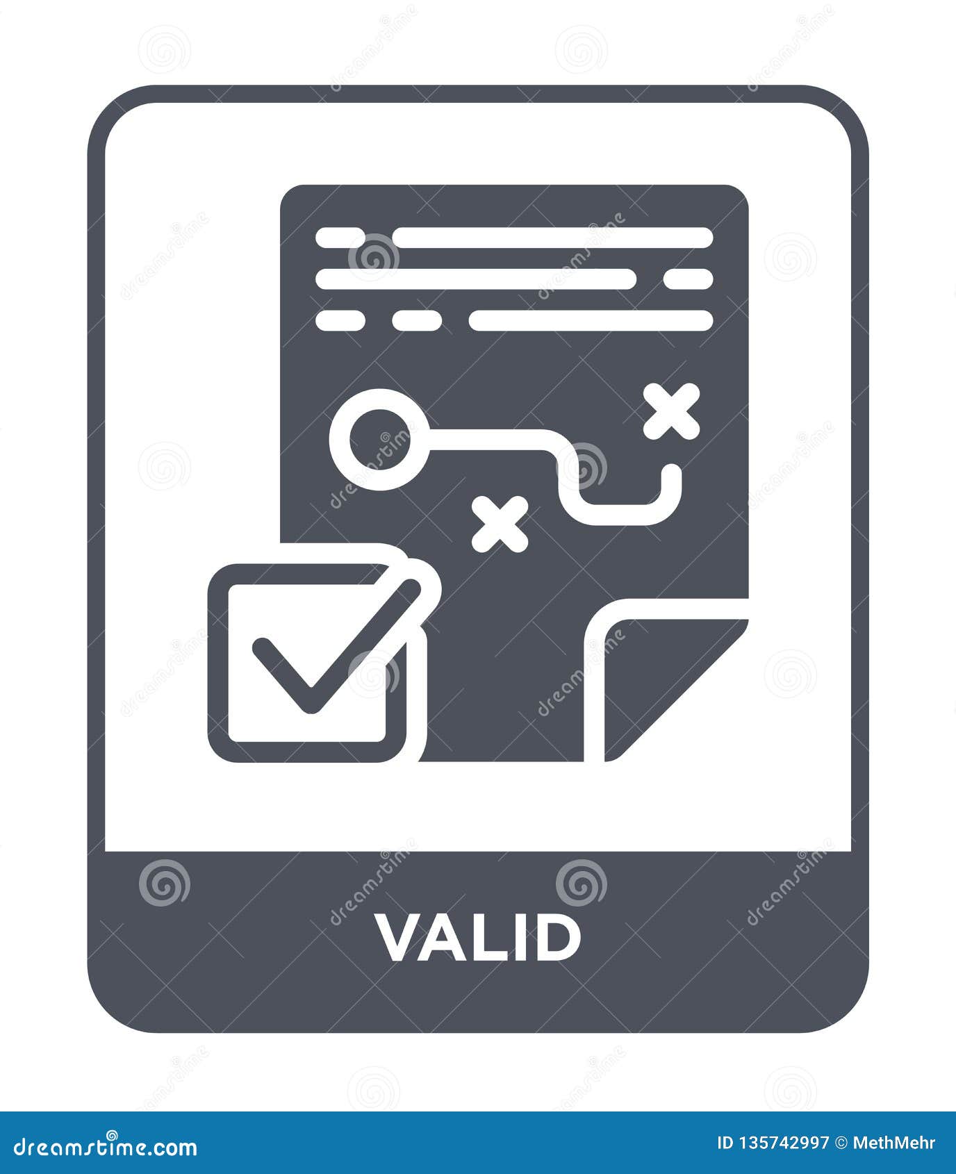 Valid Icon in Trendy Design Style. Valid Icon Isolated on White ...