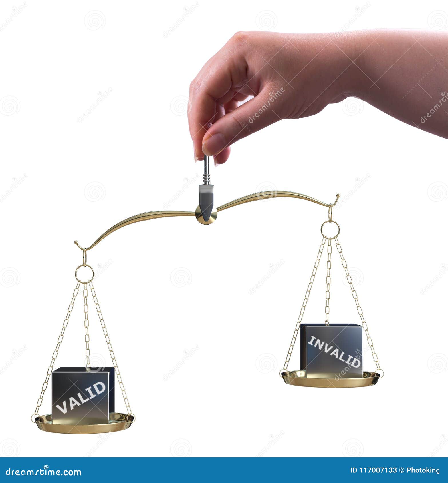 Valid and invalid balance stock illustration. Illustration of judgement ...