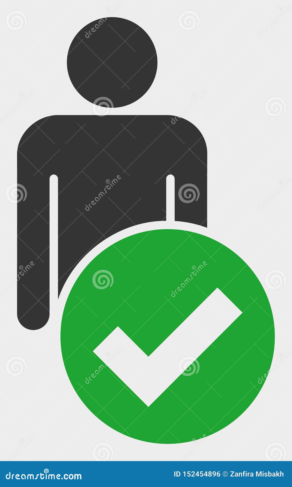 Valid Man Figure Vector Icon Illustration Stock Vector - Illustration ...