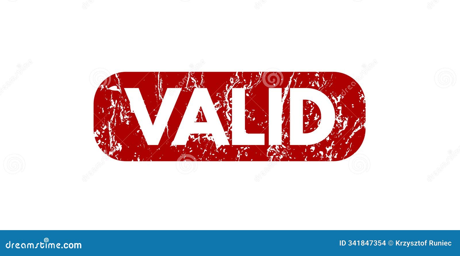 Valid - Red Rubber Stamp with Grunge Effect Stock Vector - Illustration ...