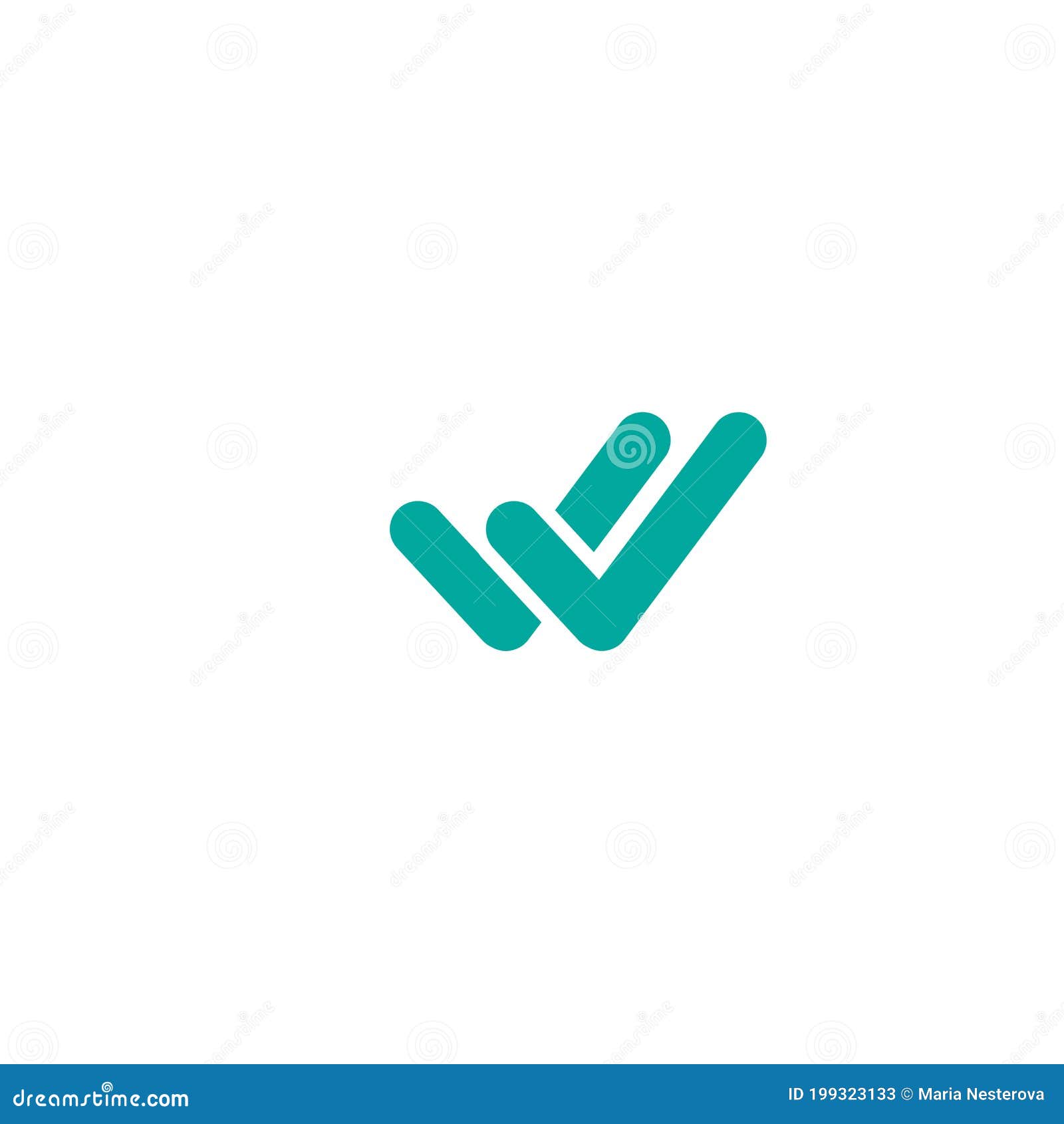 Valid Seal Icon. Blue Double Tick. Flat Done Sticker Icon. Isolated on ...