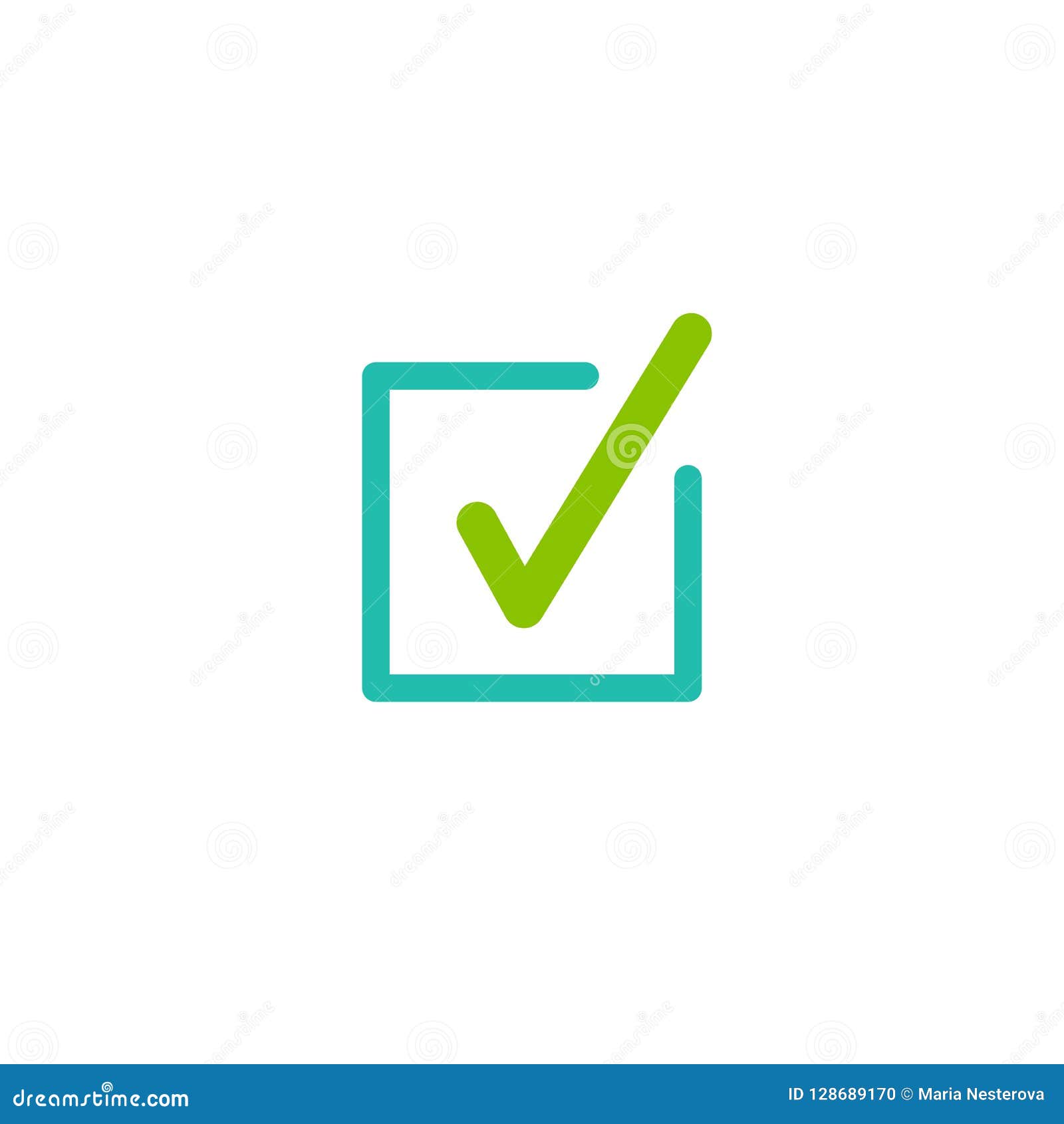 Valid Seal Icon. Check Mark. Green Tick. Flat OK Sticker. Isolated On ...