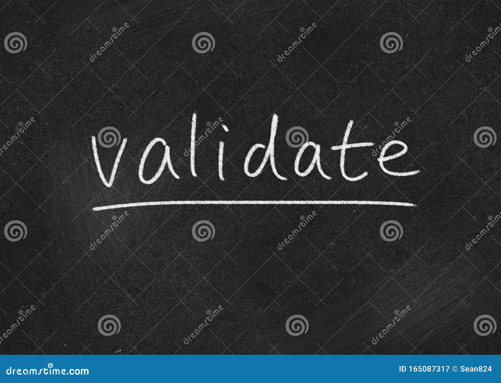 Validate stock image. Image of abstract, chalk, text - 165087317