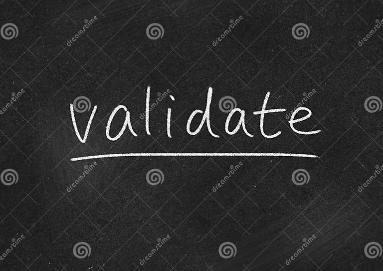 Validate stock image. Image of abstract, chalk, text - 165087317