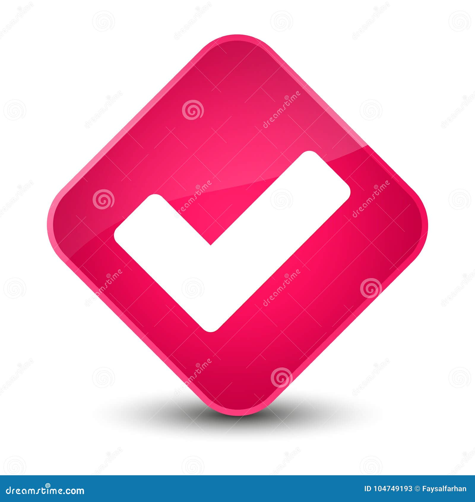 Validate Icon Elegant Pink Diamond Button Stock Illustration ...