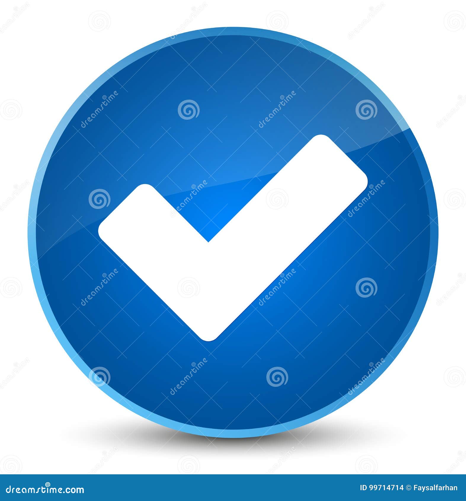Validate Icon Elegant Blue Round Button Stock Illustration ...