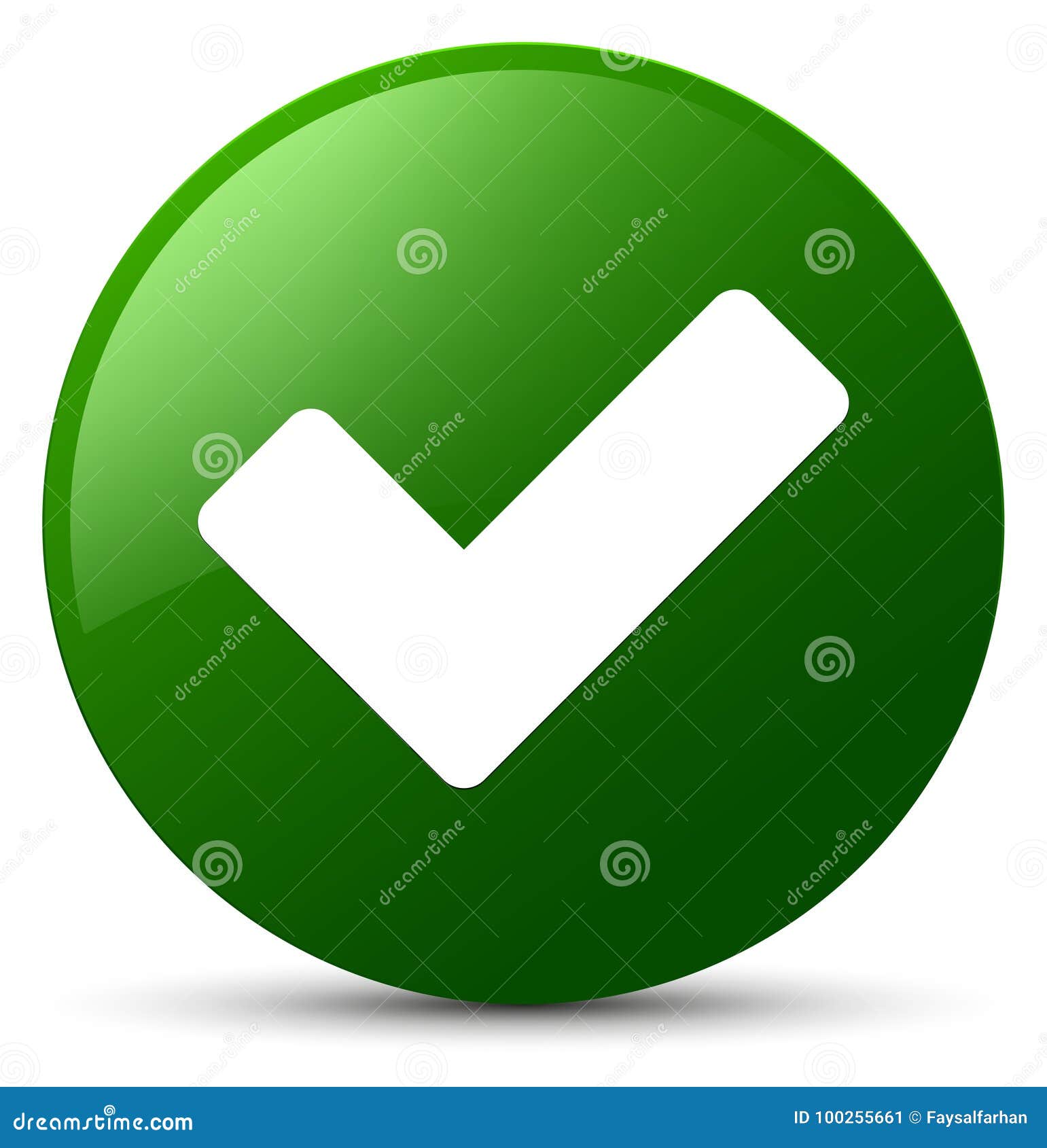 Validate Icon Green Round Button Stock Illustration - Illustration of ...