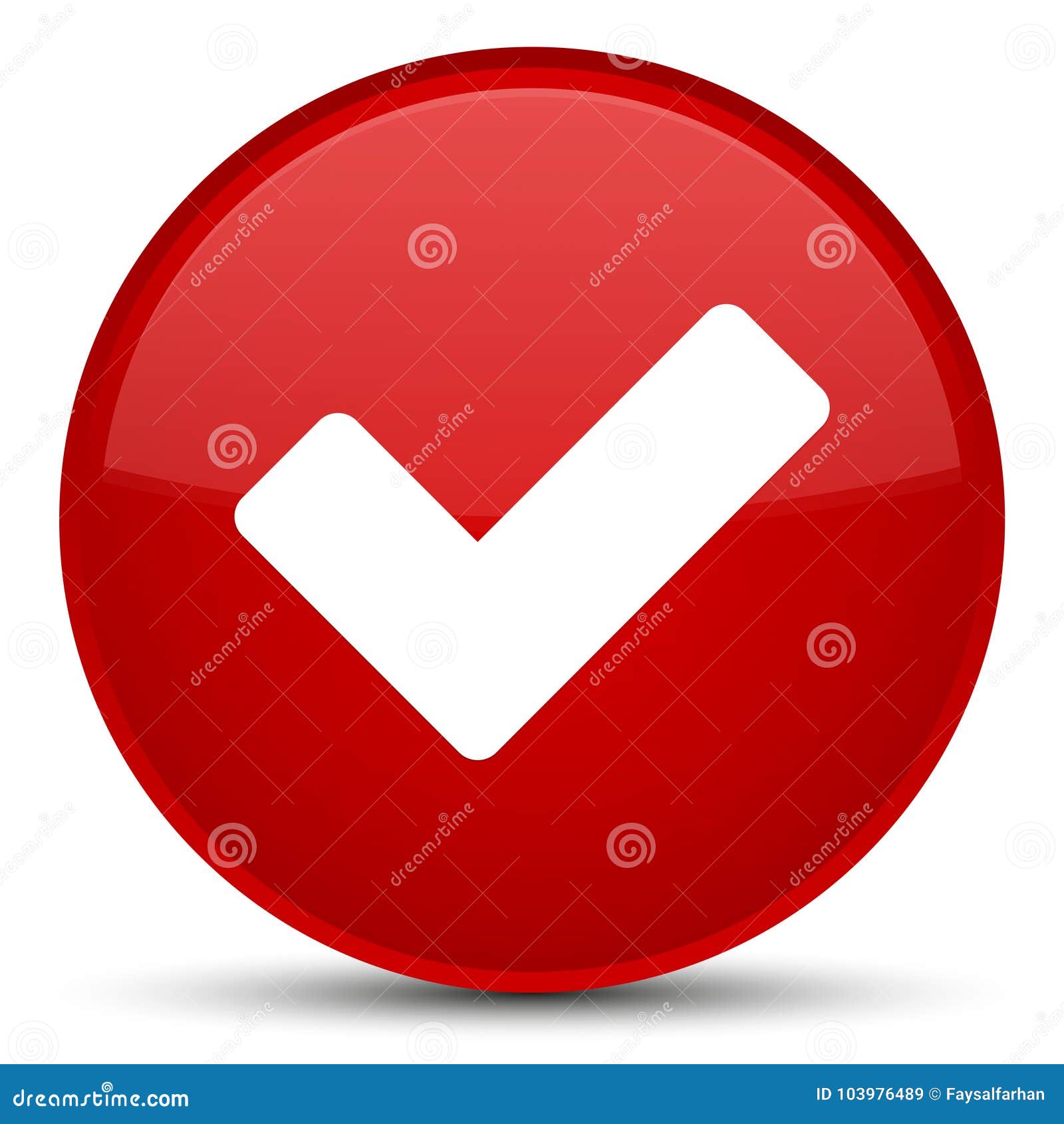 Validate Icon Special Red Round Button Stock Illustration ...