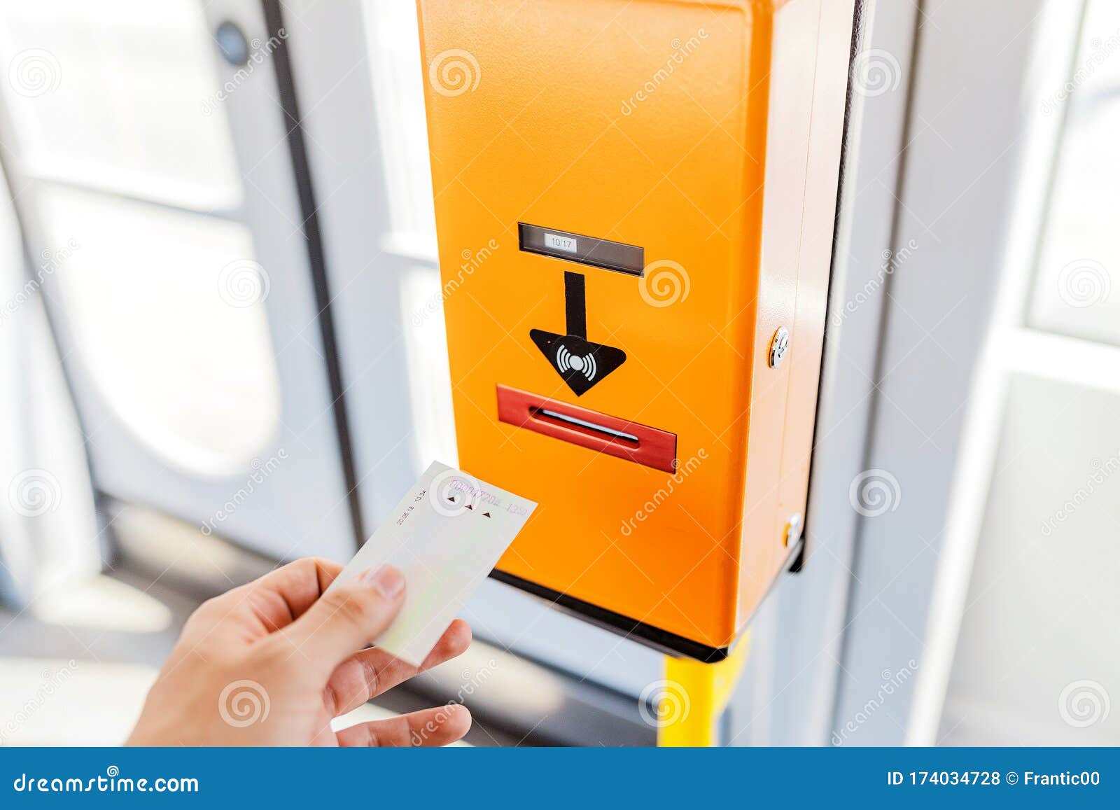 Ticket in public transport stock photo. Image of urban - 174034728