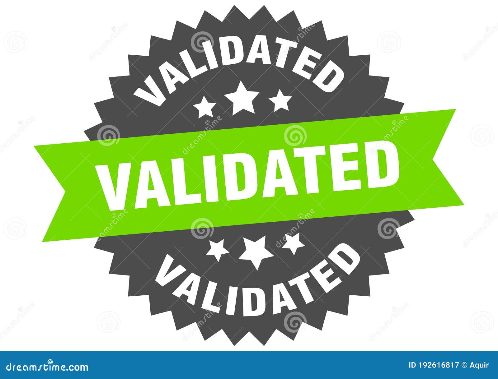 Validated Label. Validated Isolated Seal. Sticker. Sign Cartoon Vector ...