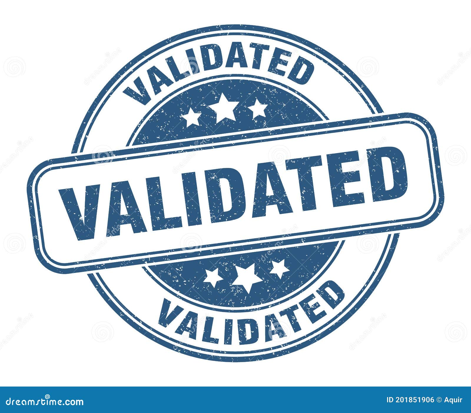 Validated Stamp. Validated Label. Round Grunge Sign Stock Vector ...