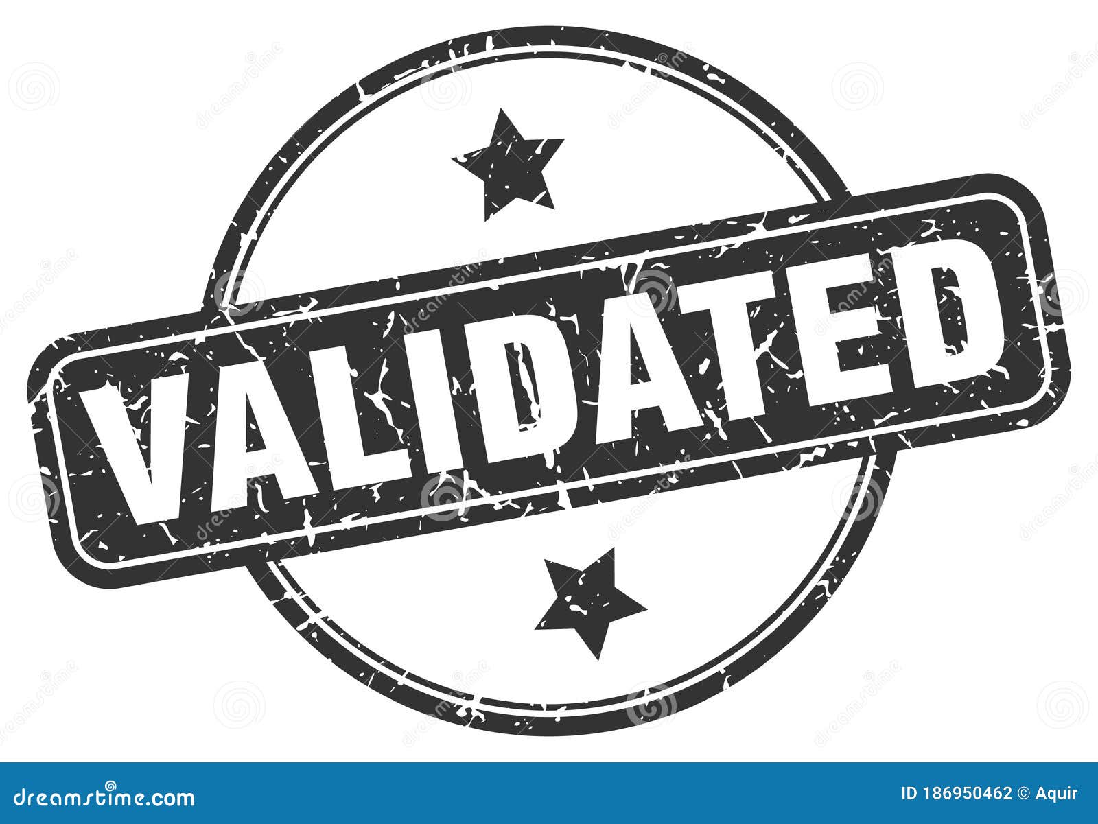 Validated Label. Validated Isolated Seal. Sticker. Sign Cartoon Vector ...