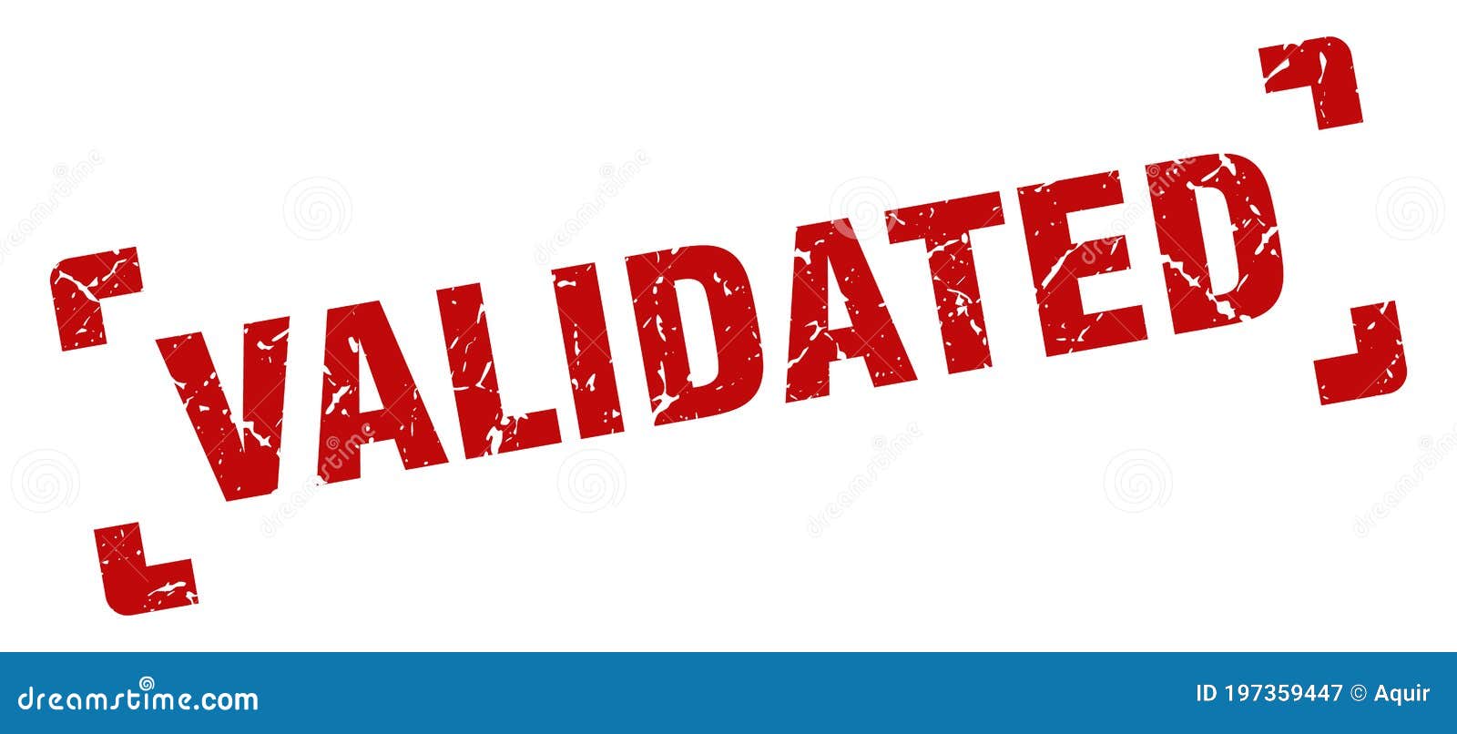 Validated Stamp. Square Grunge Sign Isolated on White Background Stock ...