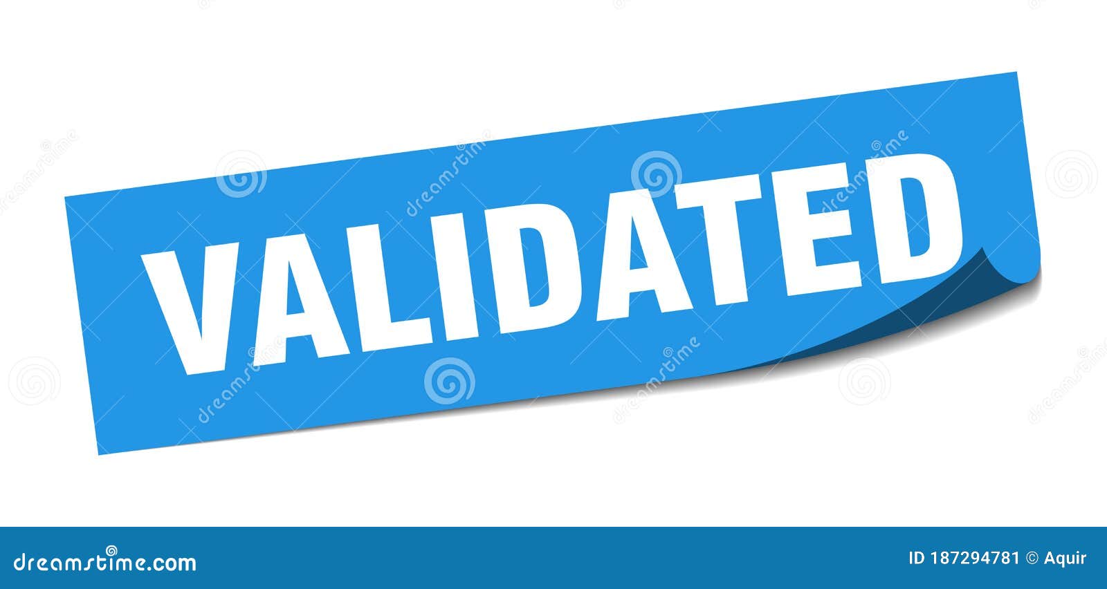 Validated Sticker. Validated Square Isolated Sign Stock Vector ...