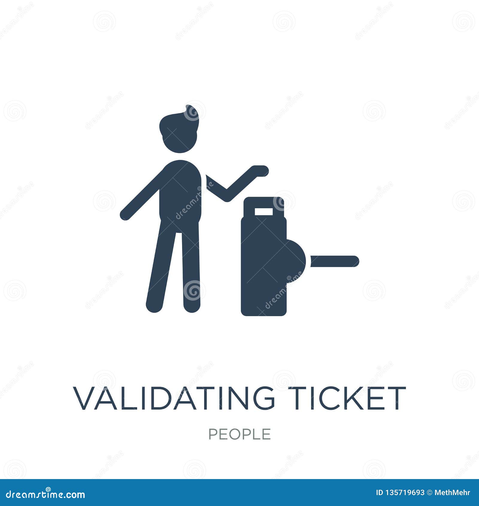 Validating Ticket Icon On White Background. Simple Element Illustration ...