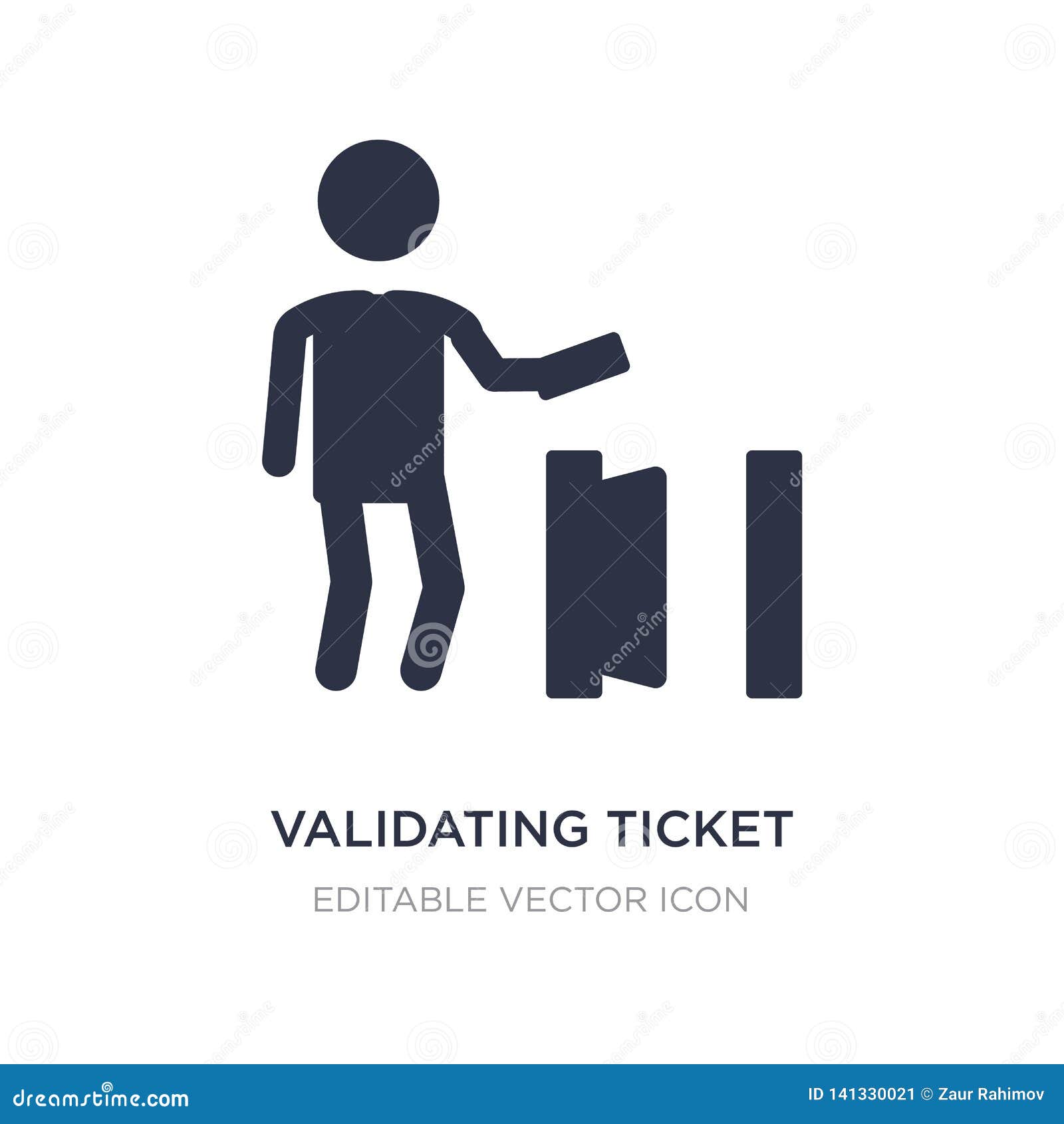 Validating Ticket Icon on White Background. Simple Element Illustration ...