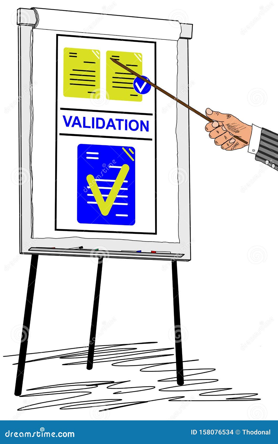 Validation Concept Drawn on a Flipchart Stock Illustration ...
