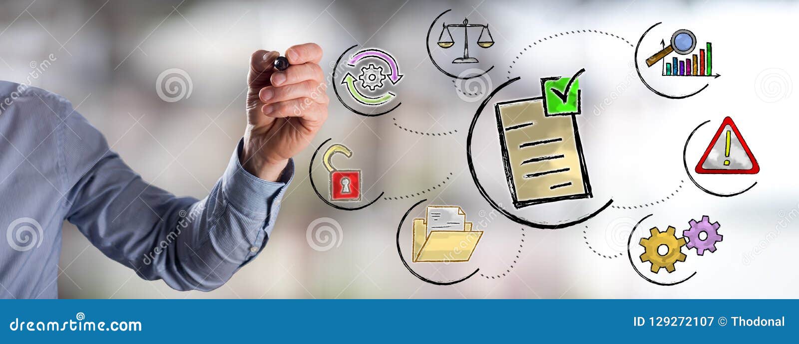 Validation Concept Drawn by a Man Stock Image - Image of paper, mark ...