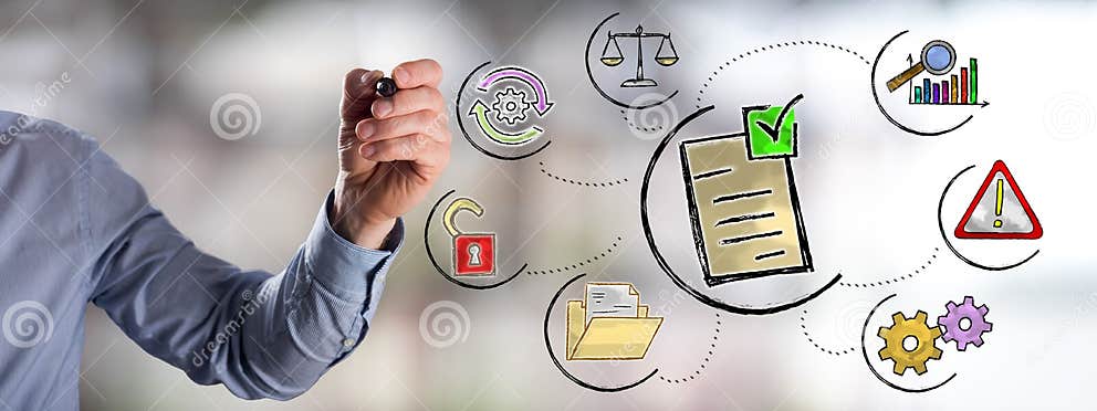 Validation Concept Drawn by a Man Stock Image - Image of paper, mark ...