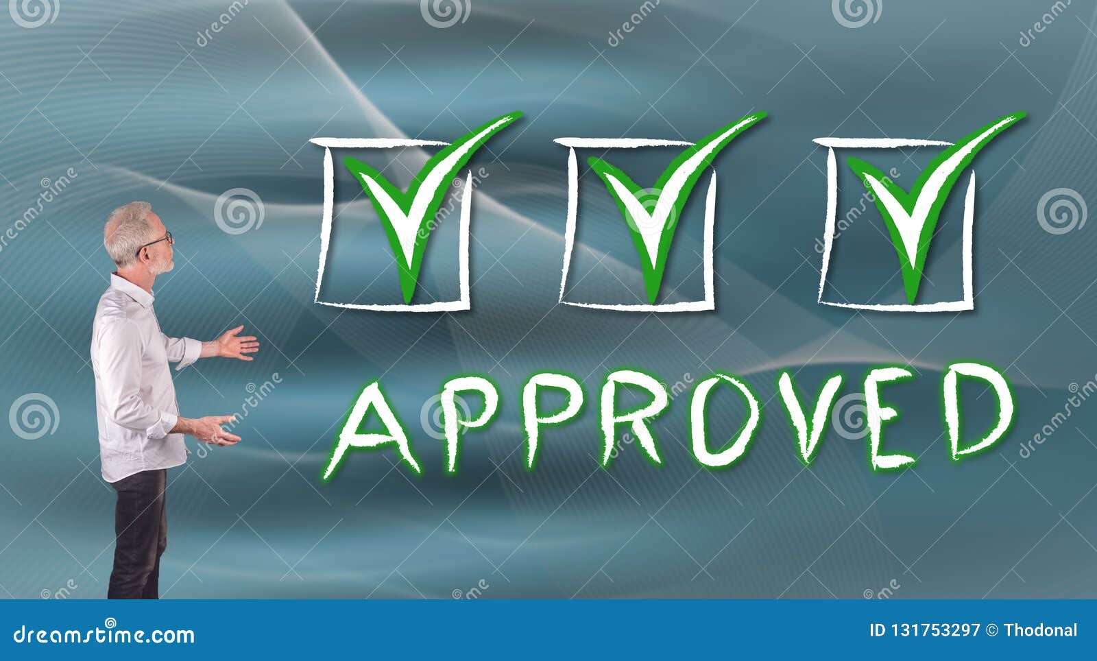 A Validation Concept Explained by a Businessman on a Wall Screen Stock ...