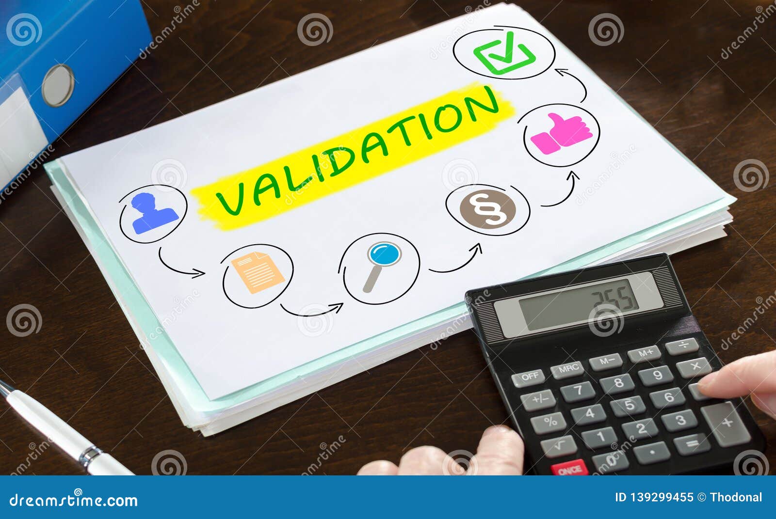 Validation Concept Illustrated on a Paper Stock Image - Image of ...
