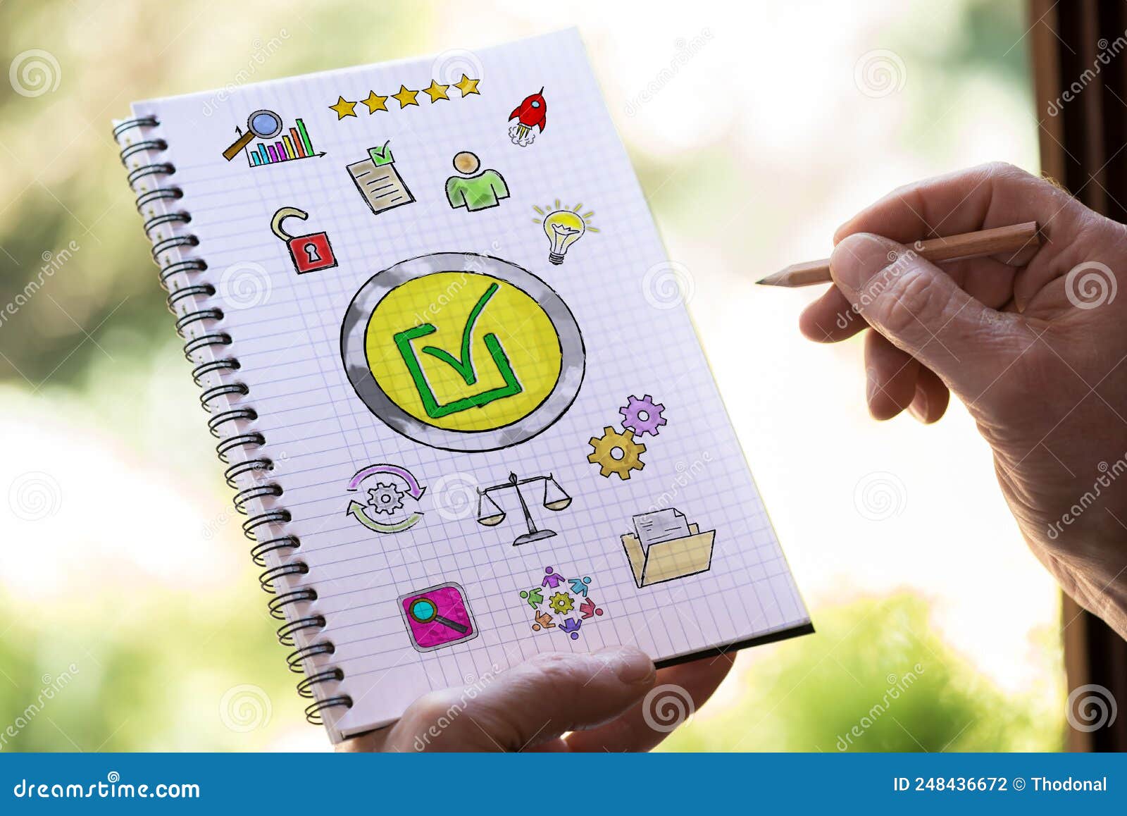 Validation Concept on a Notepad Stock Photo - Image of confirm ...