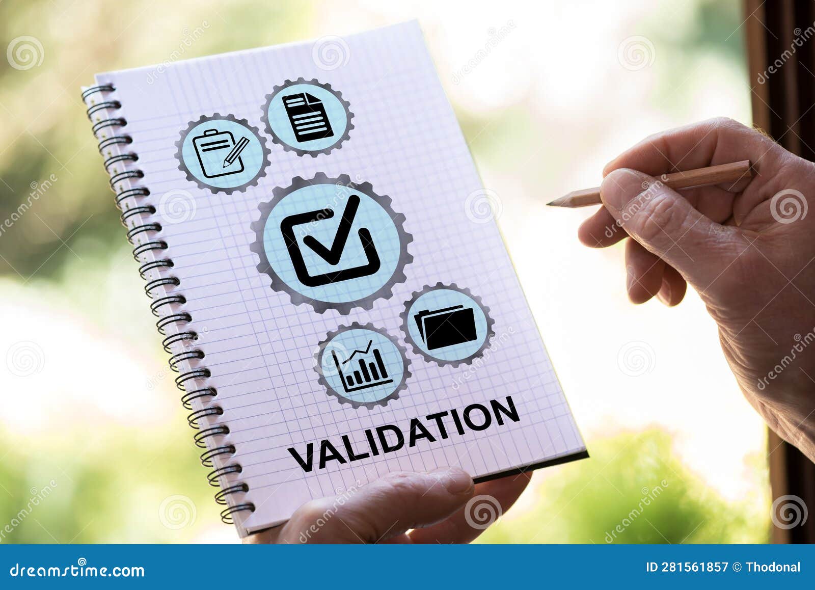Validation Concept on a Notepad Stock Image - Image of green, valid ...