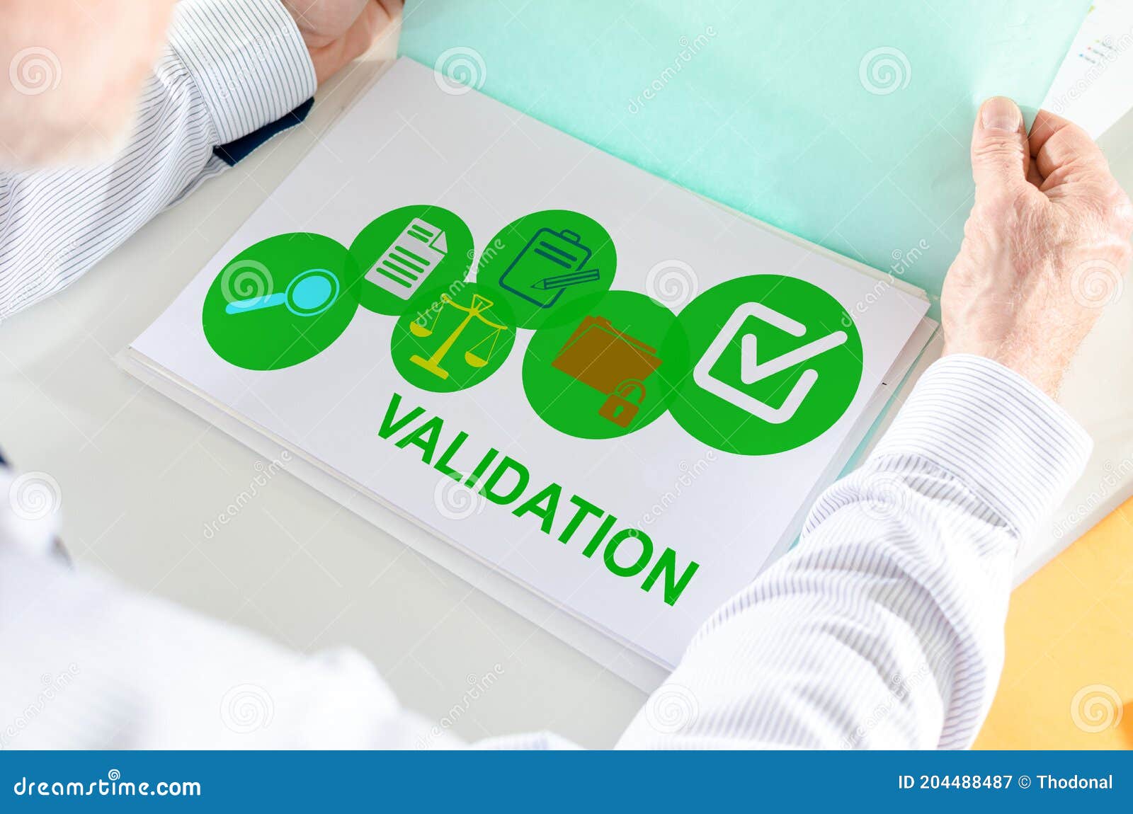 Validation Concept on a Paper Stock Image - Image of approval, positive ...