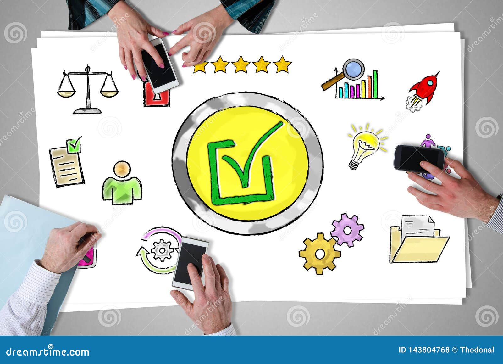 Validation Concept Placed on a Desk Stock Illustration - Illustration ...