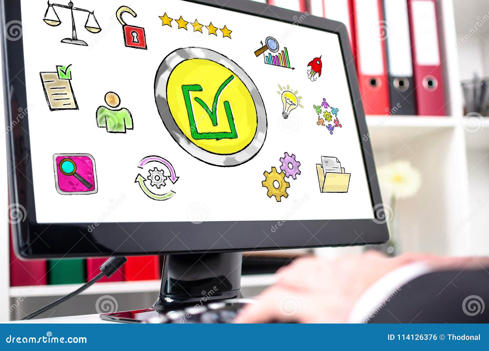 Validation Concept on a Computer Screen Stock Photo - Image of process ...