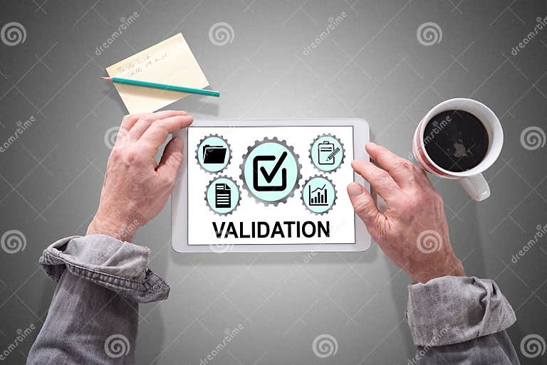 Validation Concept on a Tablet Stock Photo - Image of agreement ...