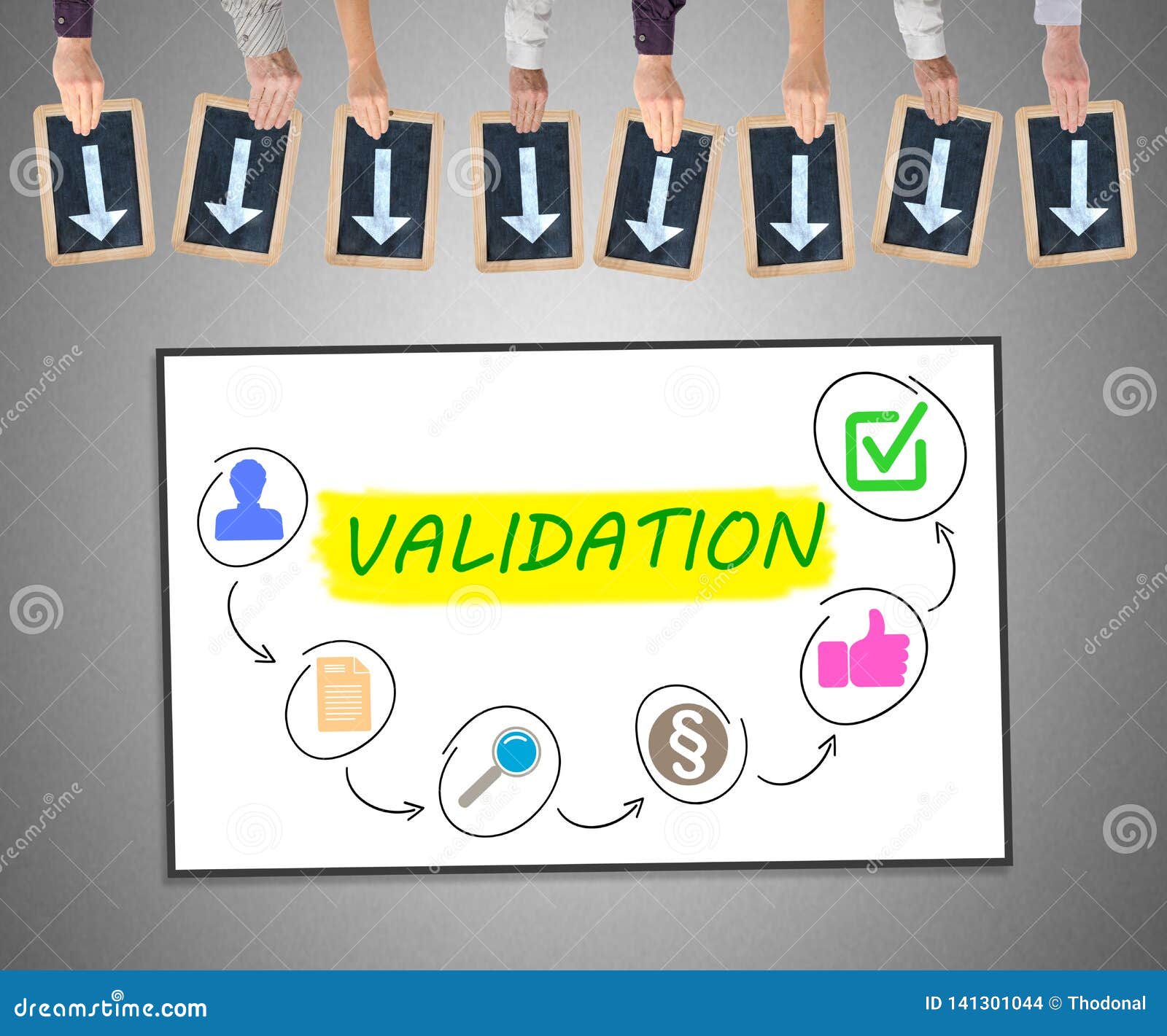 Validation Concept on a Whiteboard Stock Photo - Image of positive ...