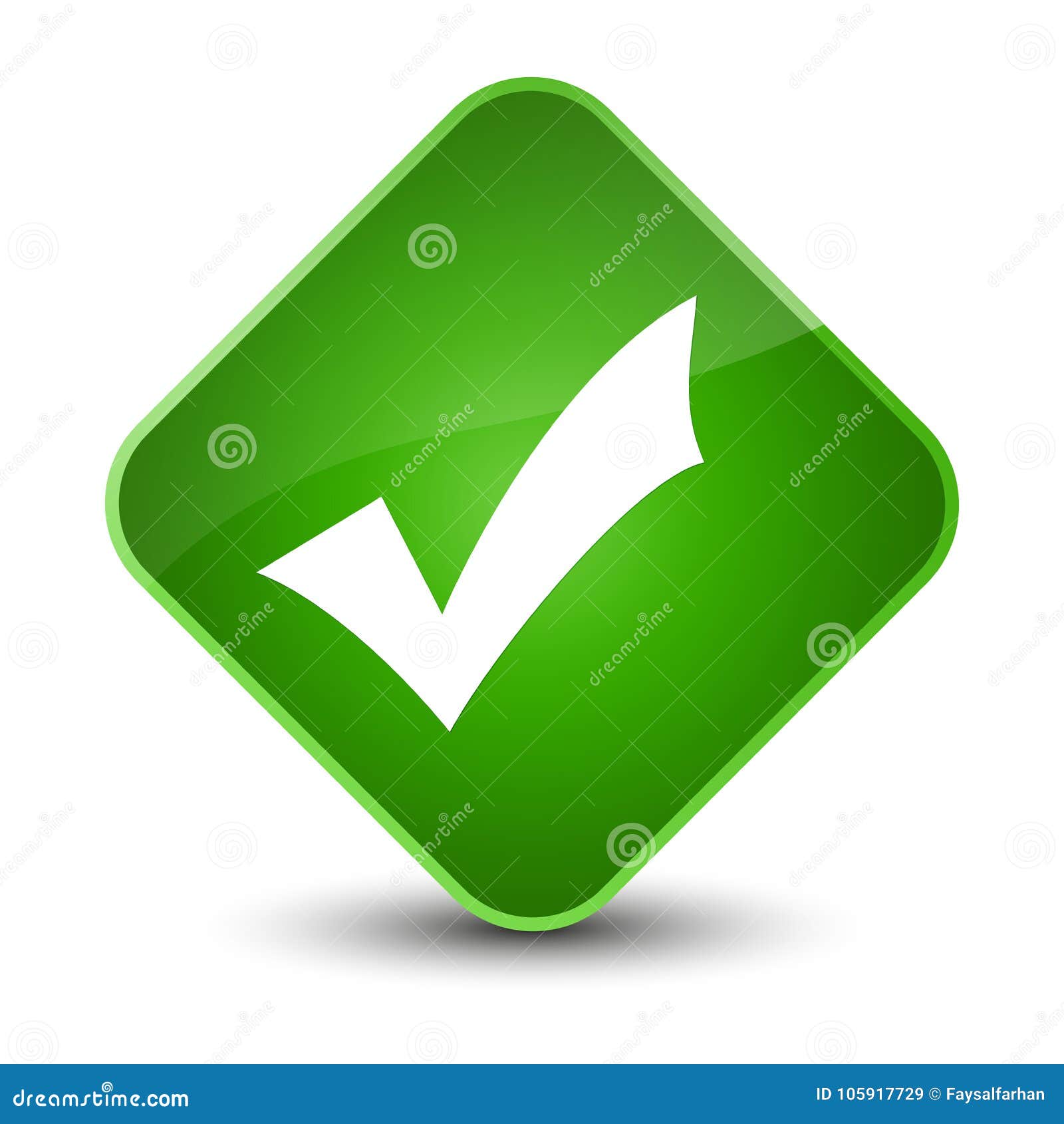 Validation Icon Elegant Green Diamond Button Stock Illustration ...
