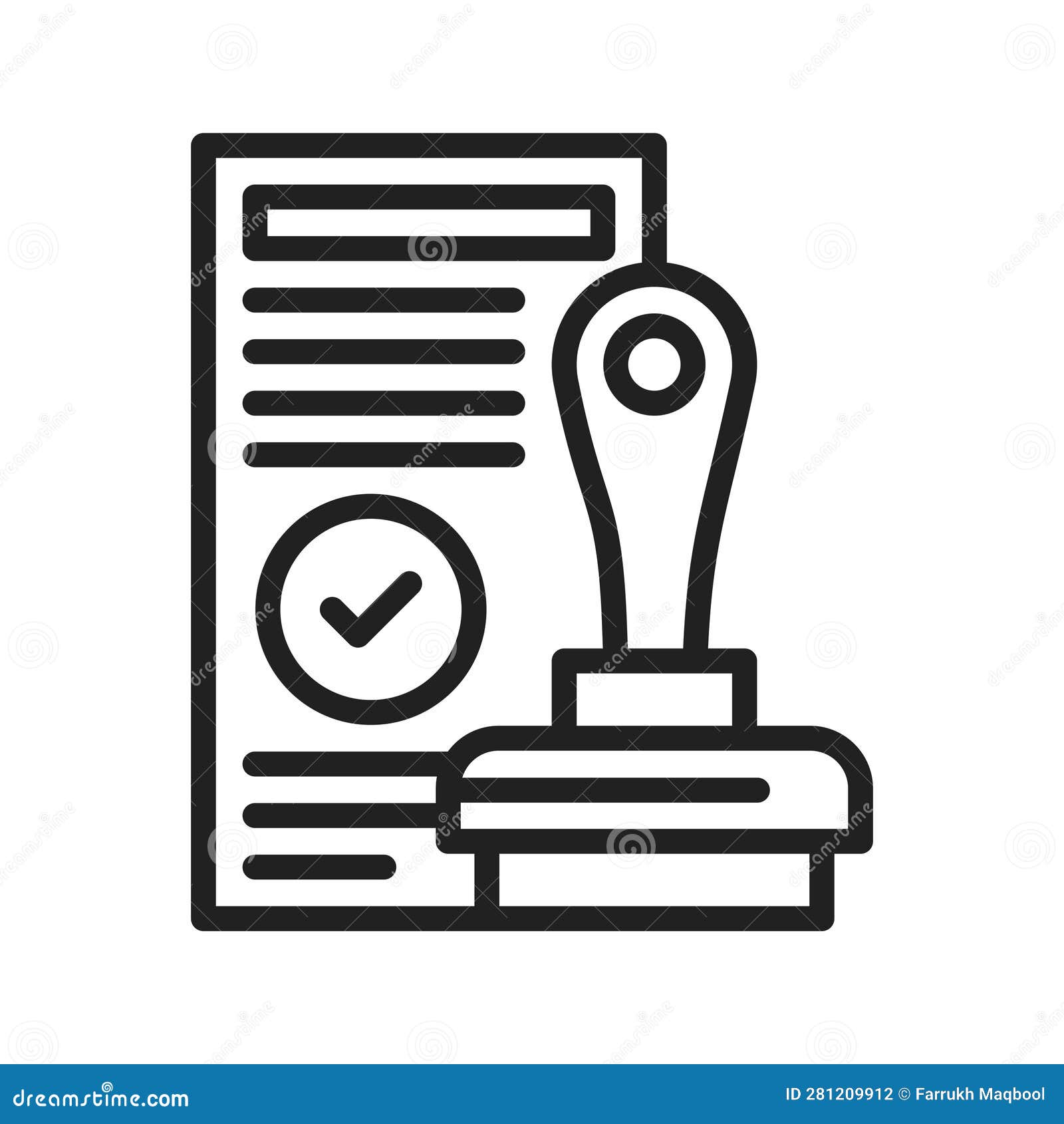 Validation icon image. stock vector. Illustration of line - 281209912