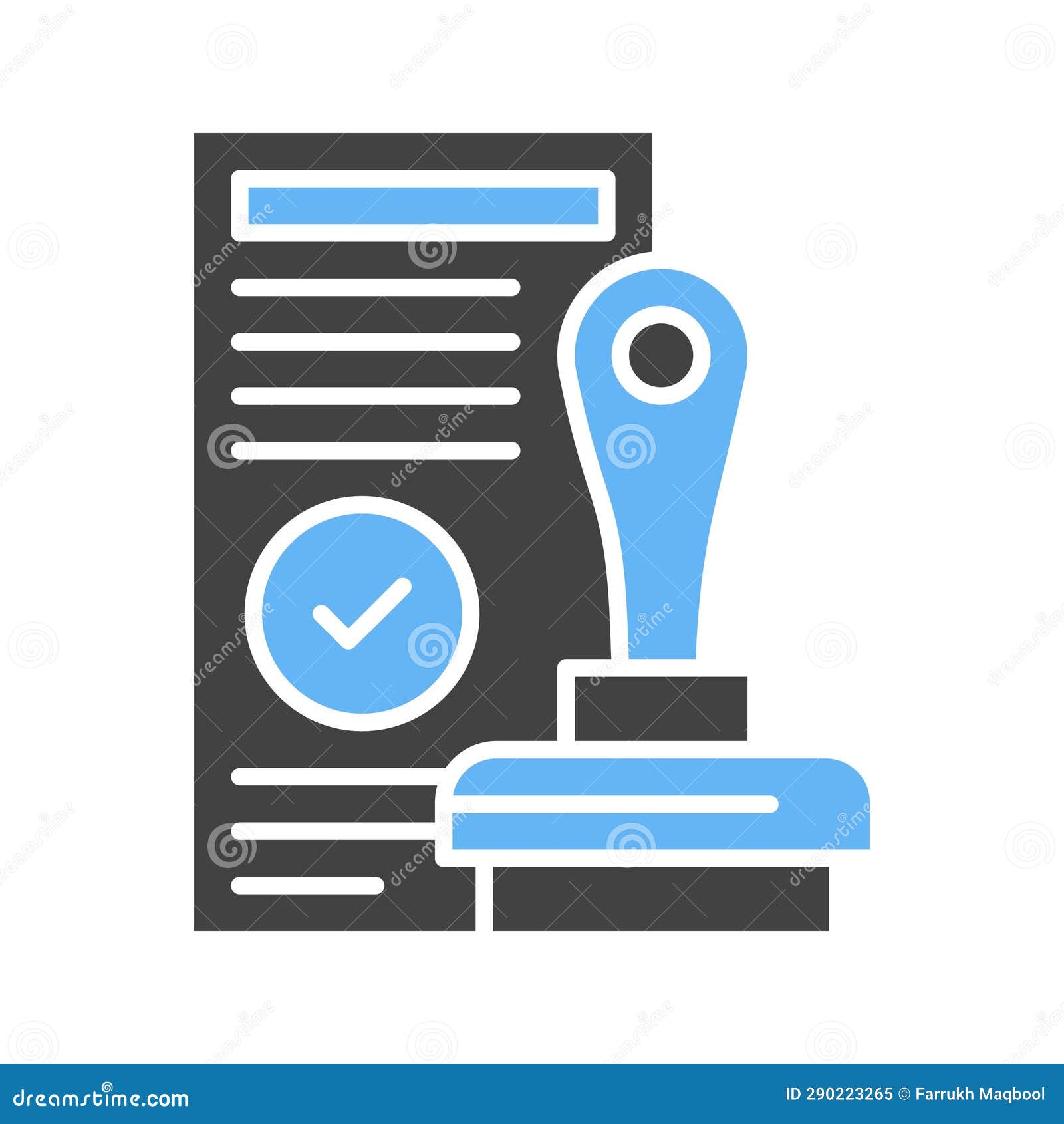 Validation Icon Image. stock vector. Illustration of check - 290223265