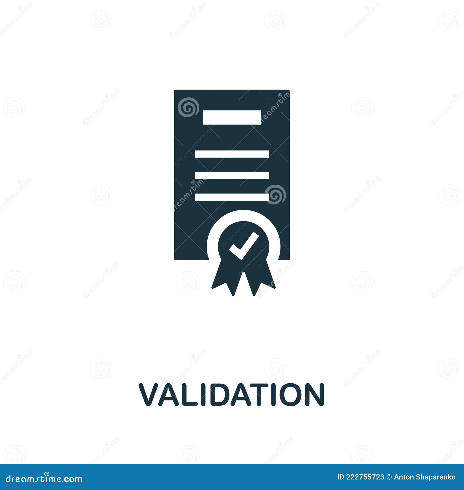 Validation Icon Special Blue Banner Background Royalty-Free ...