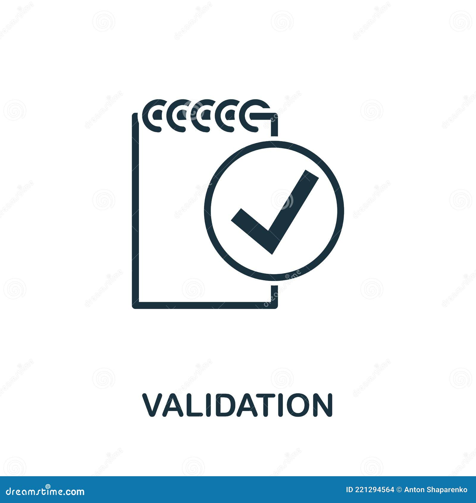 Validation Icon. Simple Creative Element. Filled Monochrome Validation ...
