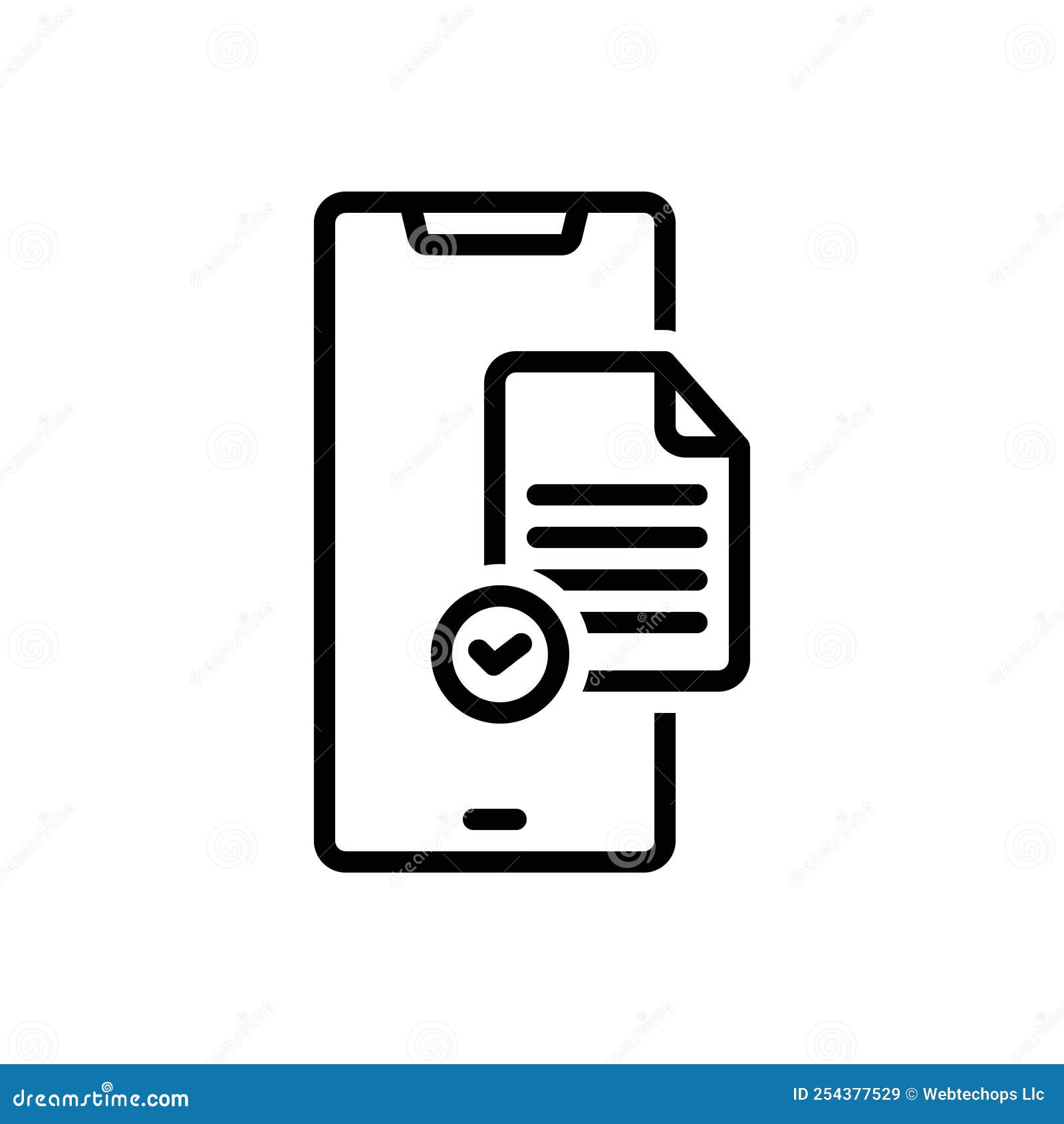 Black Line Icon for Validation, Acceptance and Verification Stock ...