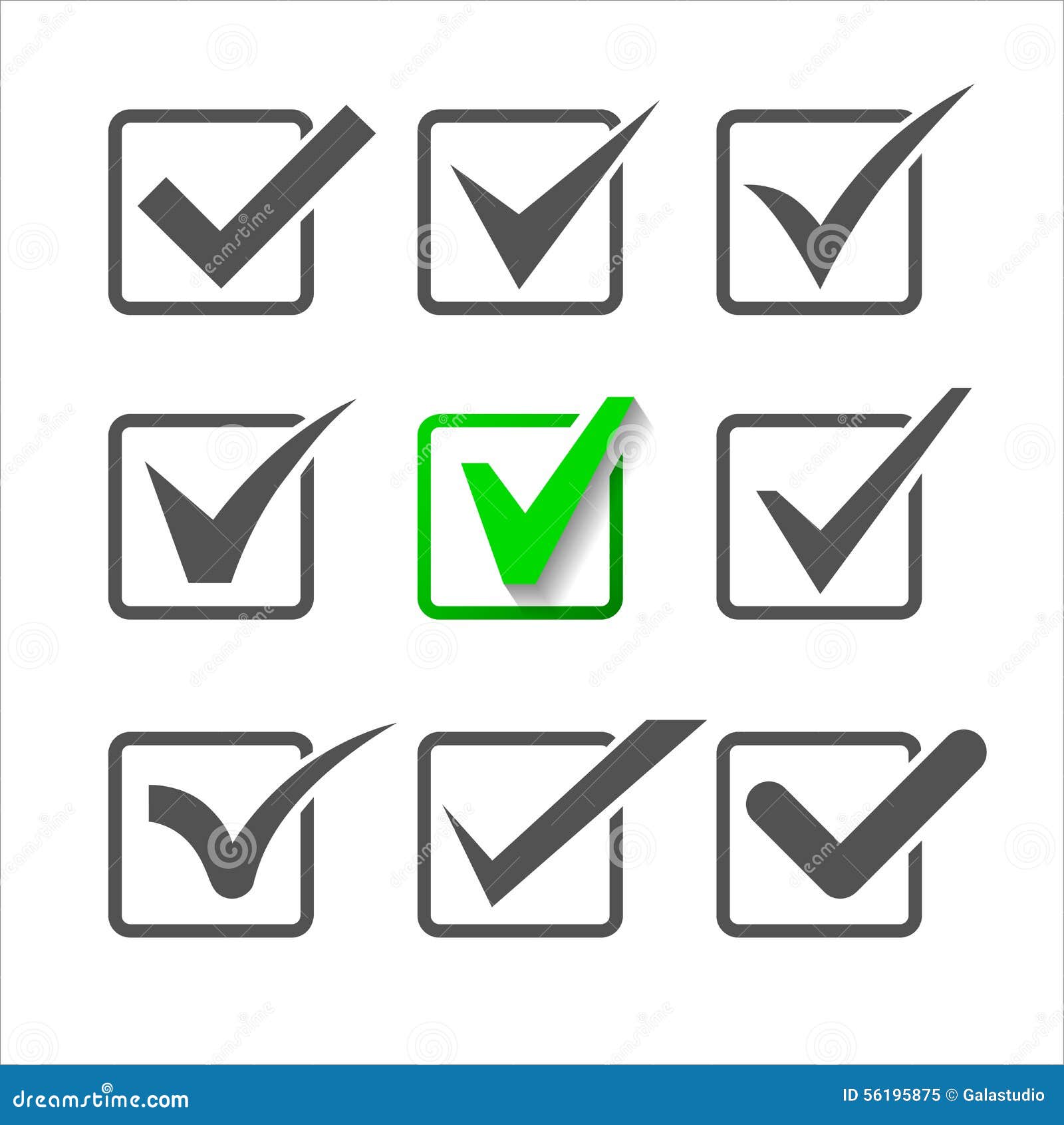 Validation Icons Set Of Nine Different Check Marks. Stock Image ... Validation Icons Set Of Nine Different Check Marks. Stock Image ...