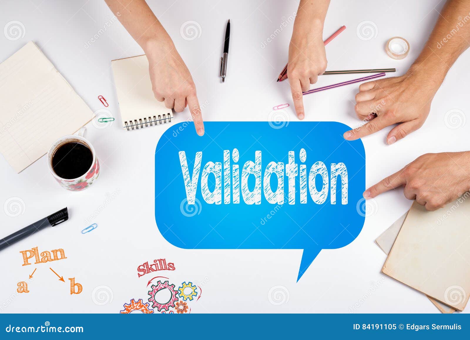 Validation. the Meeting at the White Office Table Stock Image - Image ...