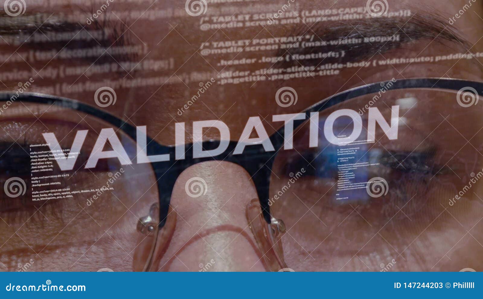 Validation Text on Female Software Developer Stock Video - Video of ...