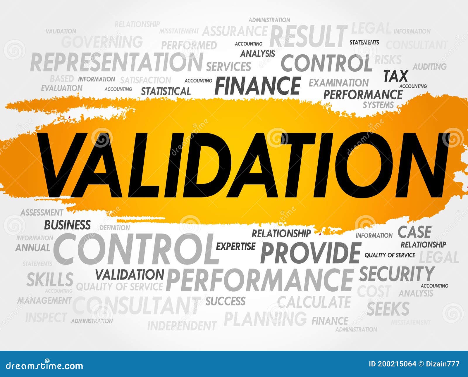VALIDATION word cloud stock illustration. Illustration of evaluation ...