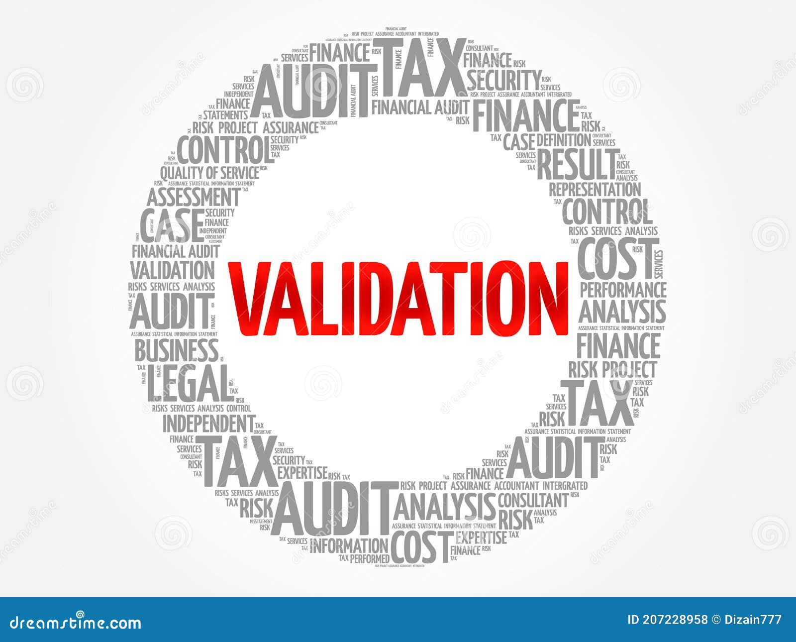 VALIDATION word cloud stock illustration. Illustration of auditor ...