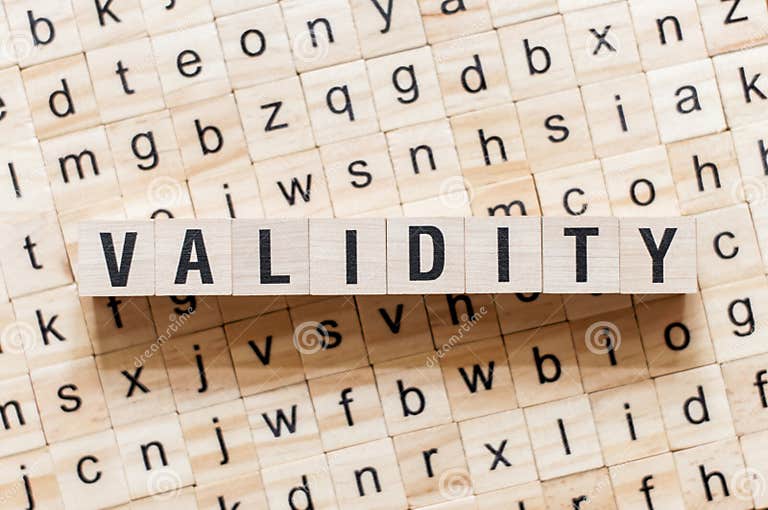 Validity Word Concept on Cubes Stock Image - Image of compliance ...