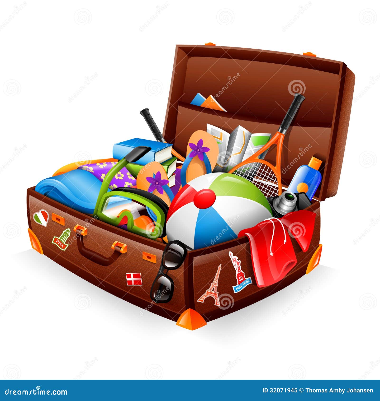 Valigia di vacanza illustrazione vettoriale. Illustrazione di caso ...