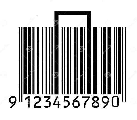 Valigia Stilizzata Con Il Codice a Barre Illustrazione di Stock ...